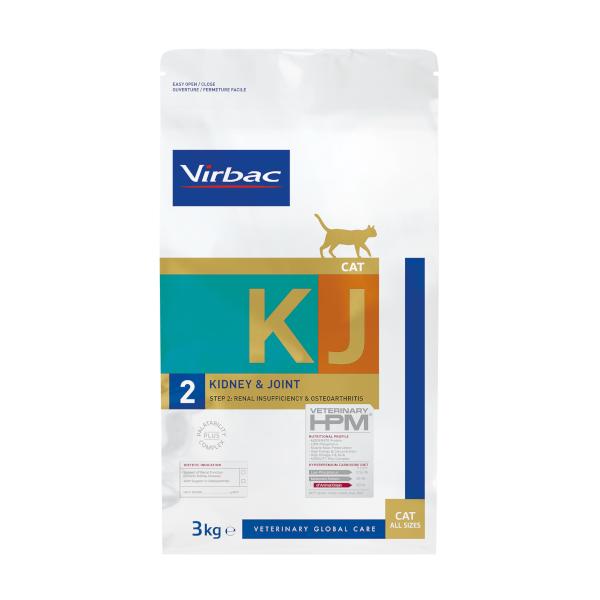 Croquettes Veterinary HPM Chat Kidney & Joint KJ2 - Virbac