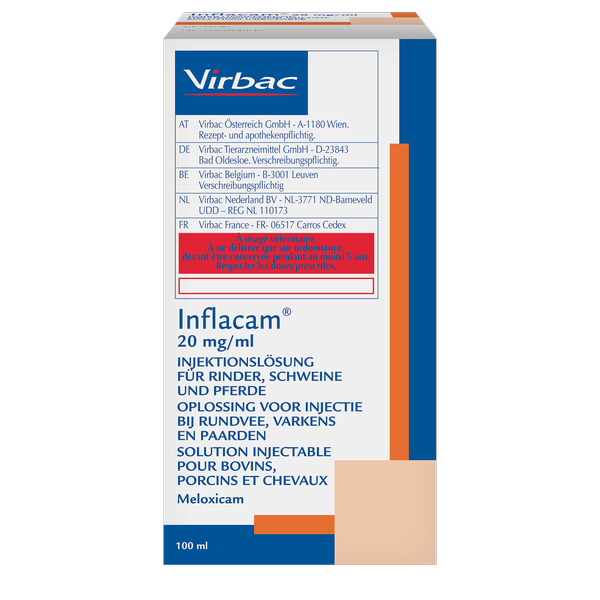 Inflacam 20 Mg Ml Solution Injectable Bovin Porcin Cheval