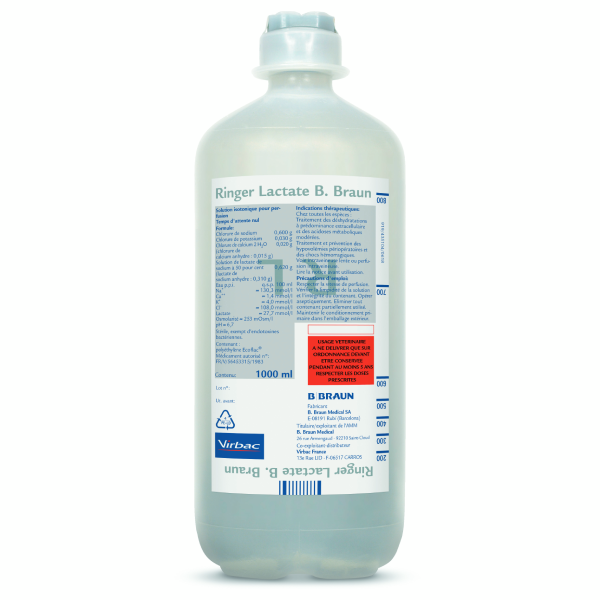 Soluté Injectable Ringer Lactate Chien Chat Bovin Caprins Equin Lapin ...